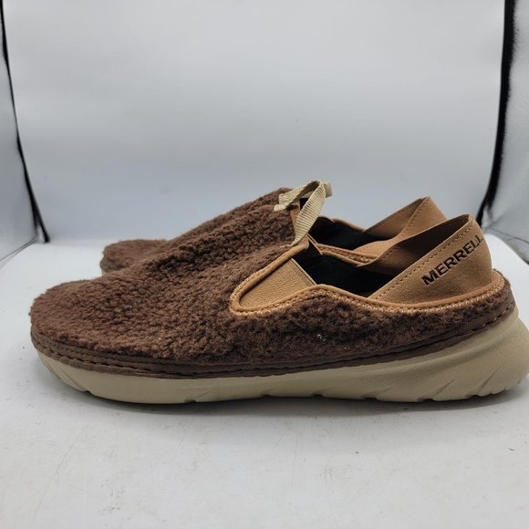 Merrell | Shoes | Merrell Hut Moc Mens 9 Brown Cozy Smore Marron Fuzzy ...
